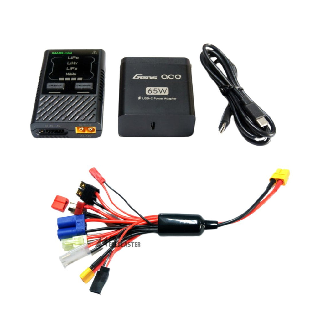 Gens Ace IMARS Mini Charger (with 8 in 1 Conversion Wire and 65W Adapt ...