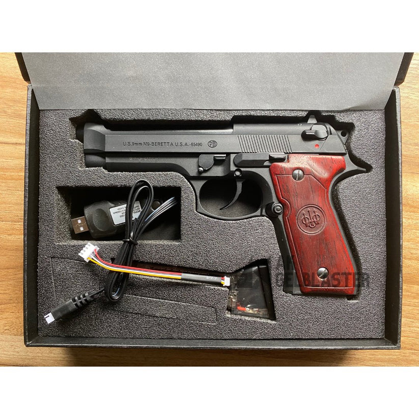 Real Wood Beretta 92F Gel Blaster Pistol – AKgelblaster